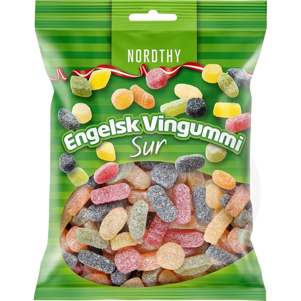 Engelsk vingummi Sur fra Nordthy – Leveret med nemlig.com