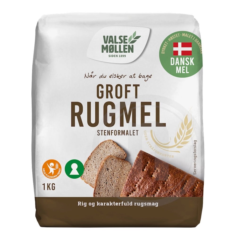 Groft rugmel fra Valsemøllen – køb online hos nemlig.com