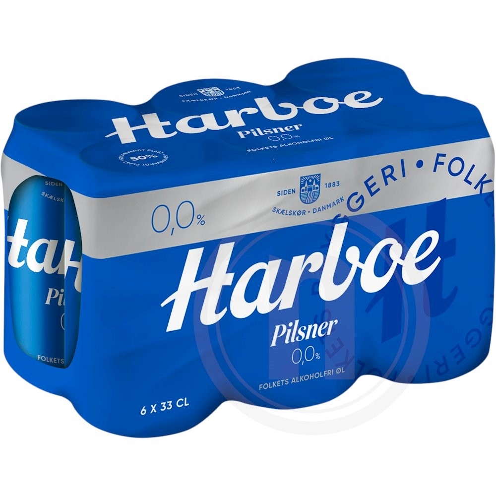 Harboe Pilsner 0,0% (dåse) fra Harboe – Leveret med nemlig.com