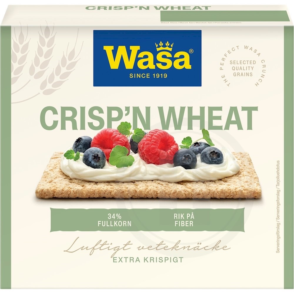 Knækbrød crisp'n wheat fra Wasa – Leveret med nemlig.com