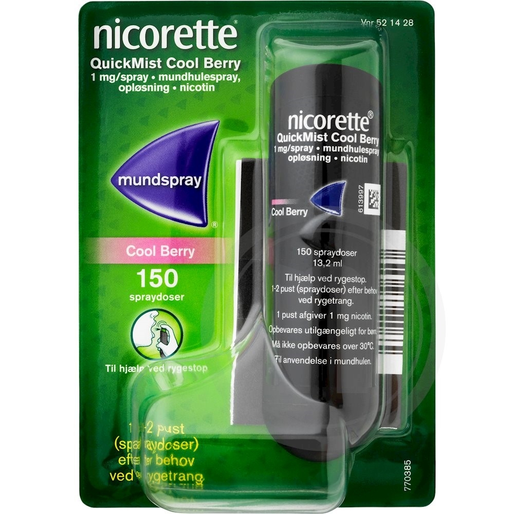 Nicorette Quickmist Cool Berry – Leveret med nemlig.com