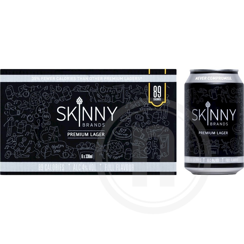Skinny Beer 4% (dåse) fra Skinny Brands – Leveret med nemlig.com