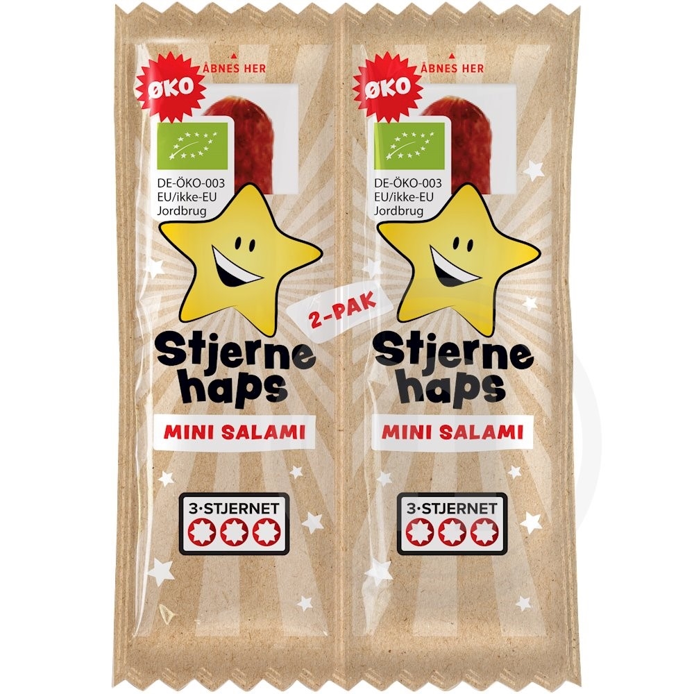Stjernehaps mini salami øko. fra 3-Stjernet – Leveret med nemlig.com