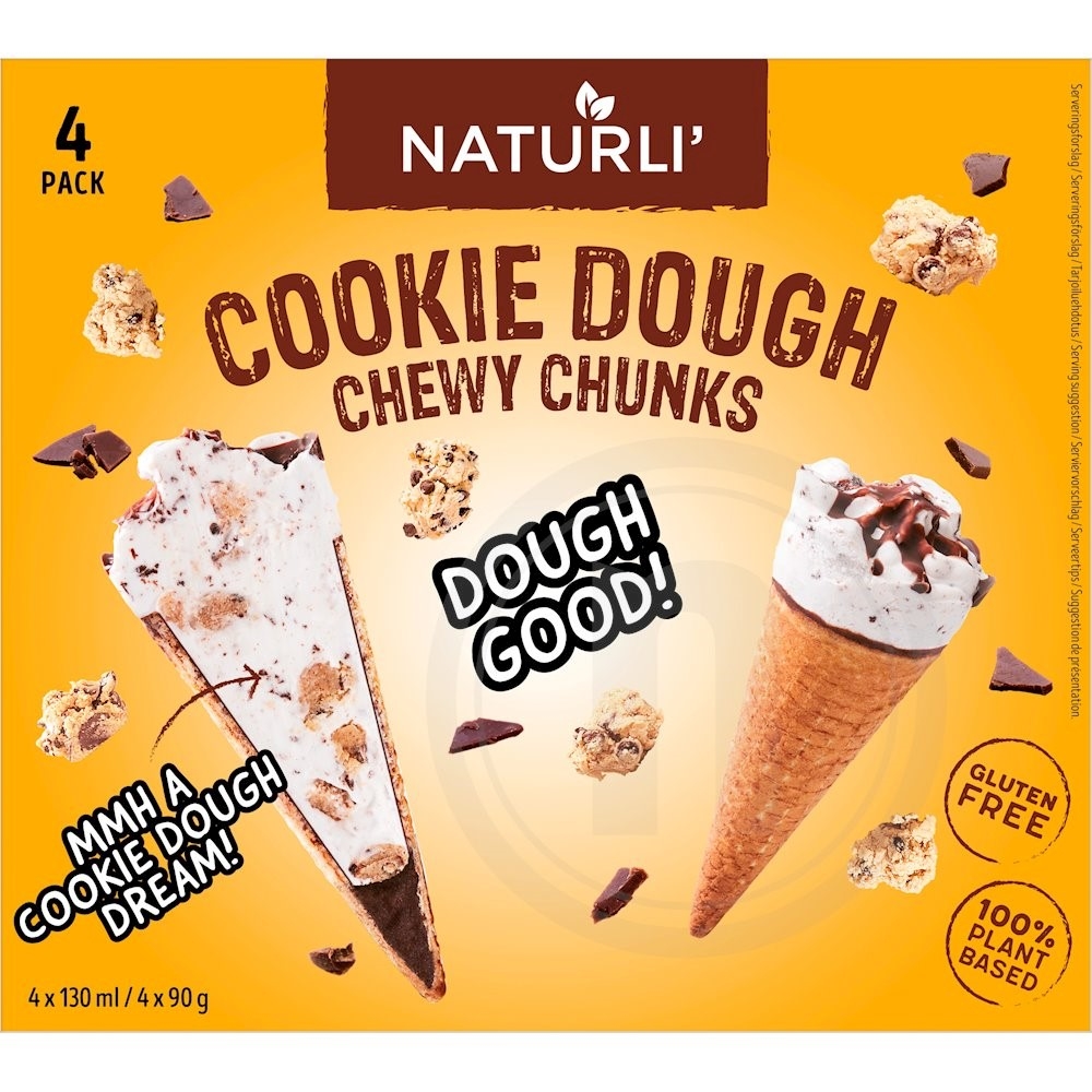 Vaffelis cookie dough fra Naturli' – Leveret med nemlig.com