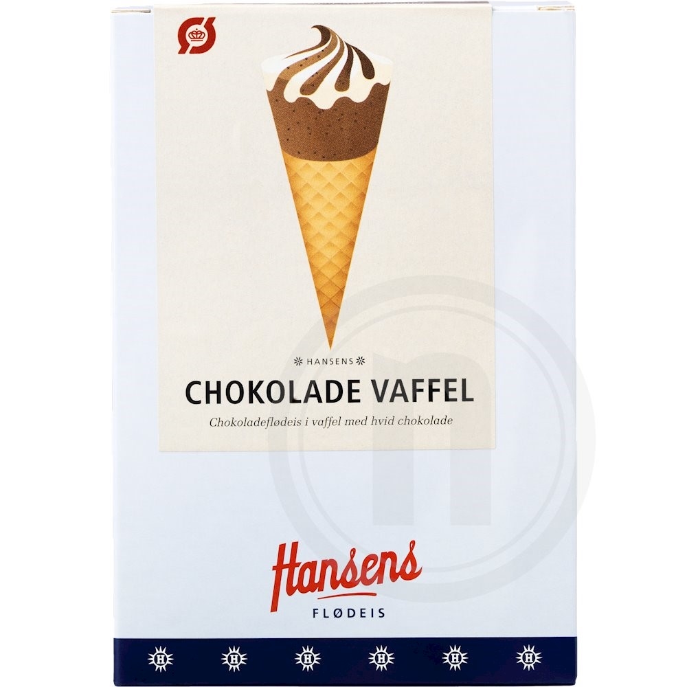 Vaffelis m. chokolade øko. fra Hansens Flødeis – Leveret med nemlig.com