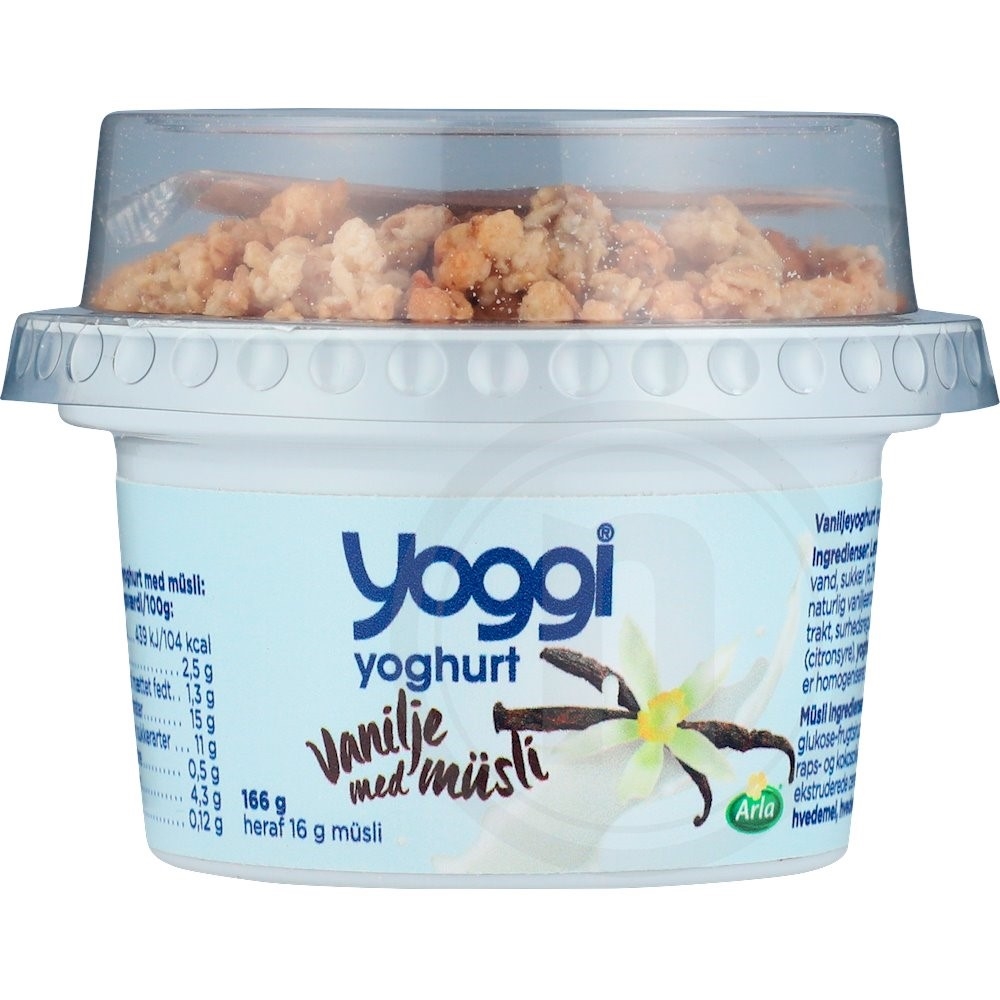Yoghurt m. vanilje & müsli fra Yoggi – Leveret med nemlig.com